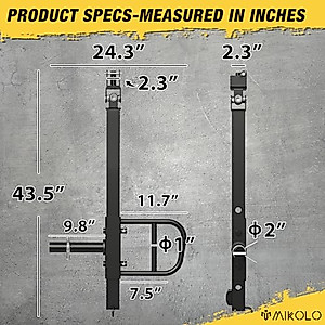 Mikolo Jammer Arms for Power Cage,2"x2" Power Rack, Adjustable Lever Arm Power Rack Attachment for Home Gym Attachments & Accessories,Fit for 1" Holes, 50x50mm, F4 K6 Rack & M4 Smith Machine