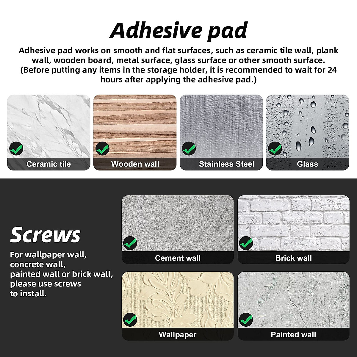 JOMOLA No Drilling File Holder Mail Organizer Wall Mount File Organizer Holder Office Wall Hanging Files Magazines Organizer Plastic Door Mount Wall Pocket Organizer with Adhesive Pad, Gray (1 Count)