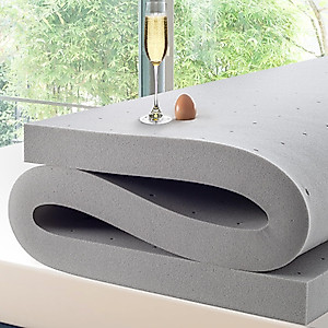 3 Inch Mattress Topper Queen,Gel Memory Foam Mattress Topper Bed Topper for Soft & Cooling Sleep and Pressure Relieve, for Side Sleeper, CertiPUR-US Certified，Bed Ventilated Design with Bed Topper