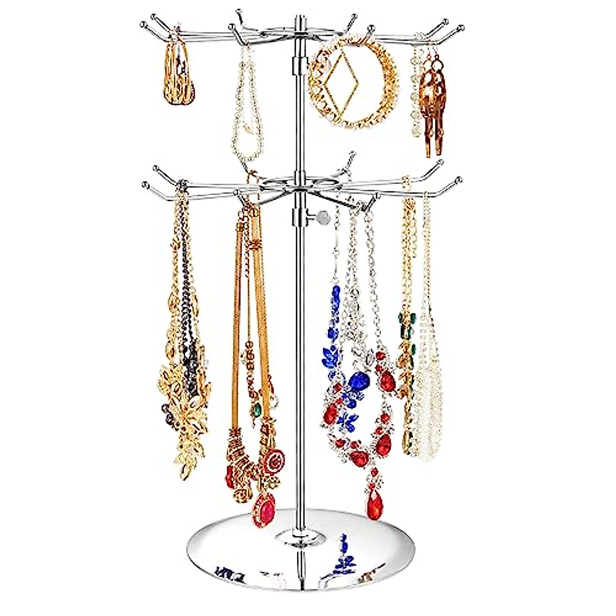 APL Display - Display Stand Jewelry Display Holder Retail Display Stand, 2 Tier Rotating Display Rack for Mall,Exhibition And Retail Store