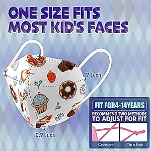 Kids KN95 Face Masks 50PC, 5-Ply Disposable Face Masks for Kids, KN95 Masks with Designed Tie-dye for Children, Boys and Girls