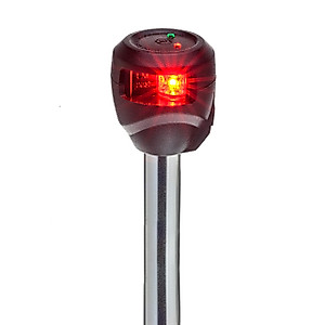 Attwood Bi-Color Lightarmor LED Navigation - Pole Light Red-Green - 10" - Boat Bi-Color Lightarmor LED Navigation - Pole Light NV6LC2-10-7 Red-Green - 10" - Boat