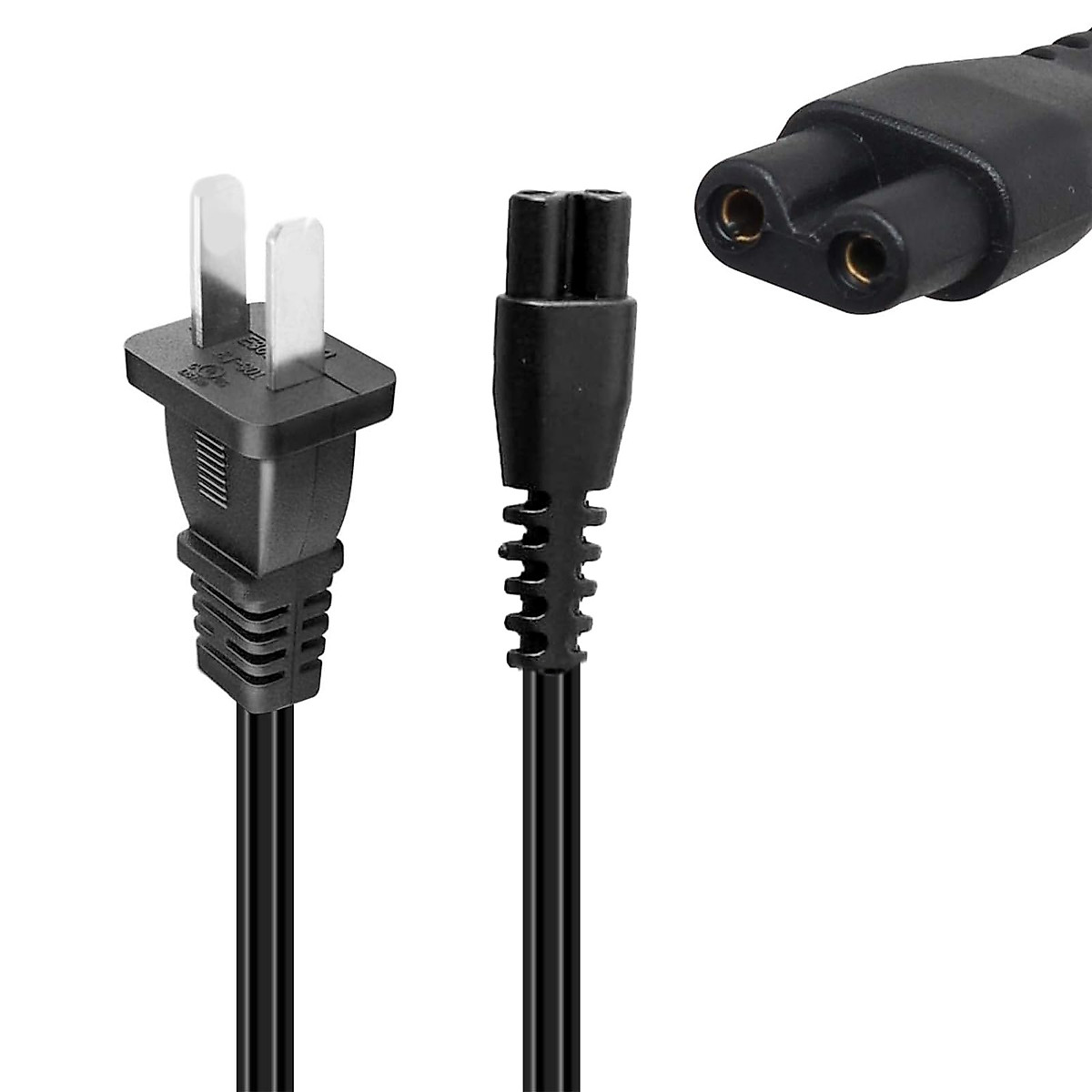 Stun Gun Charger Cord Compatible with VTS-T03, VTS-195; Police 305, Police 928-58, Avenger, Guard Dog Security, Jolt, Stun Master and Most Other Stun Guns (One Long and one Short)