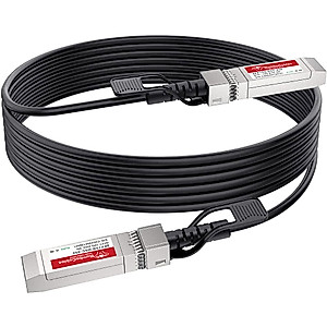 RamboCables SFP+ DAC Cable, (9.8ft/3m) 10G SFP+ Twinax Cable, Direct Attach Copper Passive Cable,for Cisco SFP-H10GB-CU3M, Meraki,Ubiquiti UniFi and More, Length Options: 0.3m-7m
