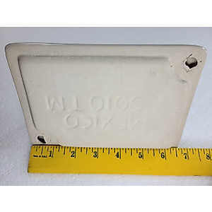 Beige Bone Almond Ceramic Soap Dish Shower Tray Tile in Installation Vintage Mid Century Modern Retro