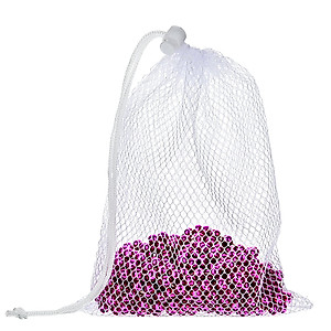 TecUnite 10 Pcs Mesh Bags Drawstring Laundry Bags Large Nylon Mesh Bags Gift Bag Dishwasher Bag with Sliding Drawstring for Kitchen Jewelry Gifts Wedding Favor Home(5.5 x 7.5 Inch,White)