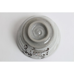 Mino ware Japanese Pottery Rice Bowl Jizo Stone Statues Gray Sanaegama made in Japan (Japan Import) KSC001