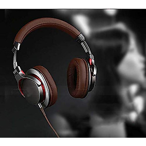 Replacement ATH-MSR7 Audio Cable Extension Cord Lead Compatible Audio Technica ATH-MSR7GM ATH-SR5NBW ATH-SR5BT Sony MUC-S12SM1 MDR-1A Headphone (Brown-L Shape)