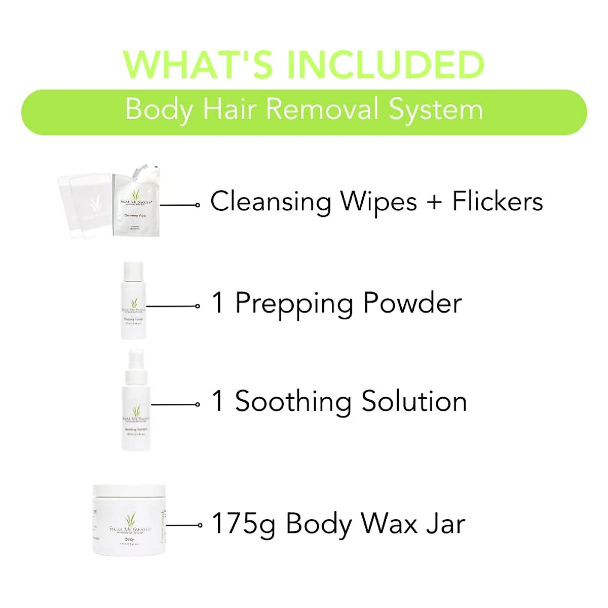 Sugar Me Smooth Body Sugar Wax Kit – Gentle On Skin And Less Painful Hair Removal In A Simple System, No Strips, No Heat, Water Soluble All-Natural Solution For All Skin & Hair Types