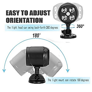 Ambaret LED Lights, Wireless 600 Lumen Battery-Operated Outdoor Wall Light Motion Sensor Activated LED Spotlight, Waterproof Security Lighting for Wall Garden Garage Pathway (2 Pack)