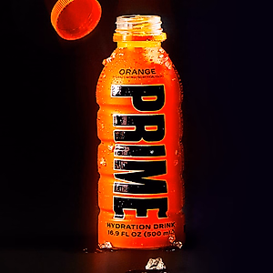 PRIME Hydration ORANGE | Sports Drinks | Electrolyte Enhanced for Ultimate Hydration | 250mg BCAAs | B Vitamins | Antioxidants | 2g Of Sugar | 16.9 Fluid Ounce | 12 Pack
