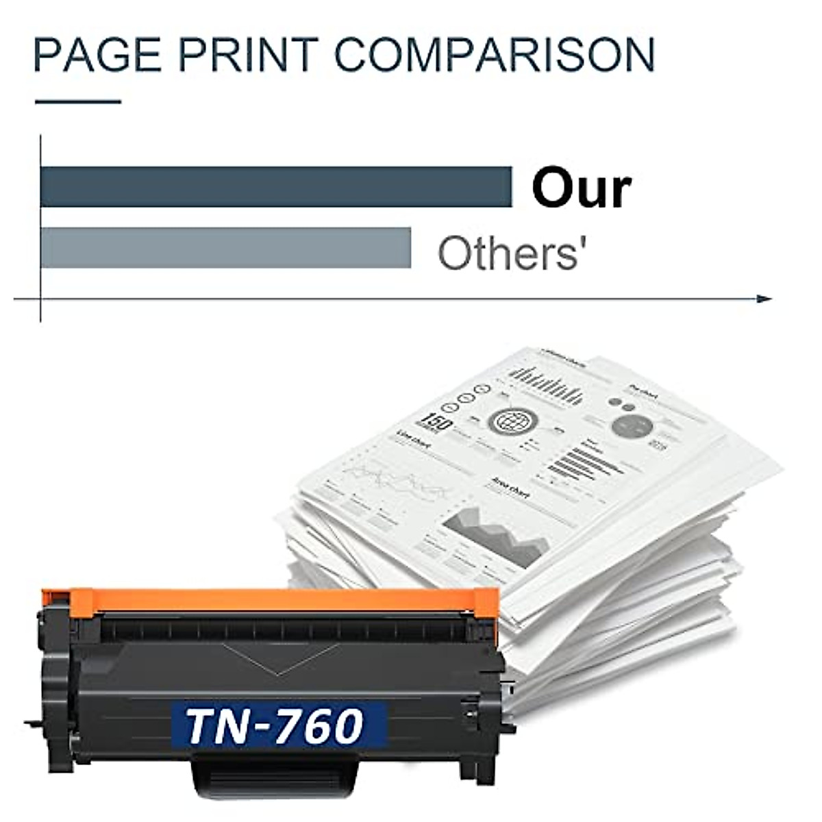 MOLIMER TN760 High Yield TN 760 TN-760 Toner Cartridge Compatible MFC-L2710DW Replacement for Brother TN760 Toner Cartridge with MFC-L2710DW DCP-L2550DW HL-L2350DW L2395DW Printer, 2-Pack, Black