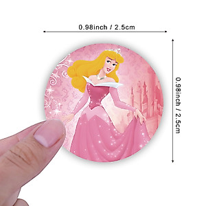 XTTUSDMTZ 1000Pcs Princess Stickers, 20 Patterns Decals Rolls Self Adhesive Seals for Scrapbooking Cards Envelopes Gifts