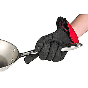Cuisipro KitchenGrips FLXaPrene Red & Black Chef’s Gloves - Set of 2 | Small