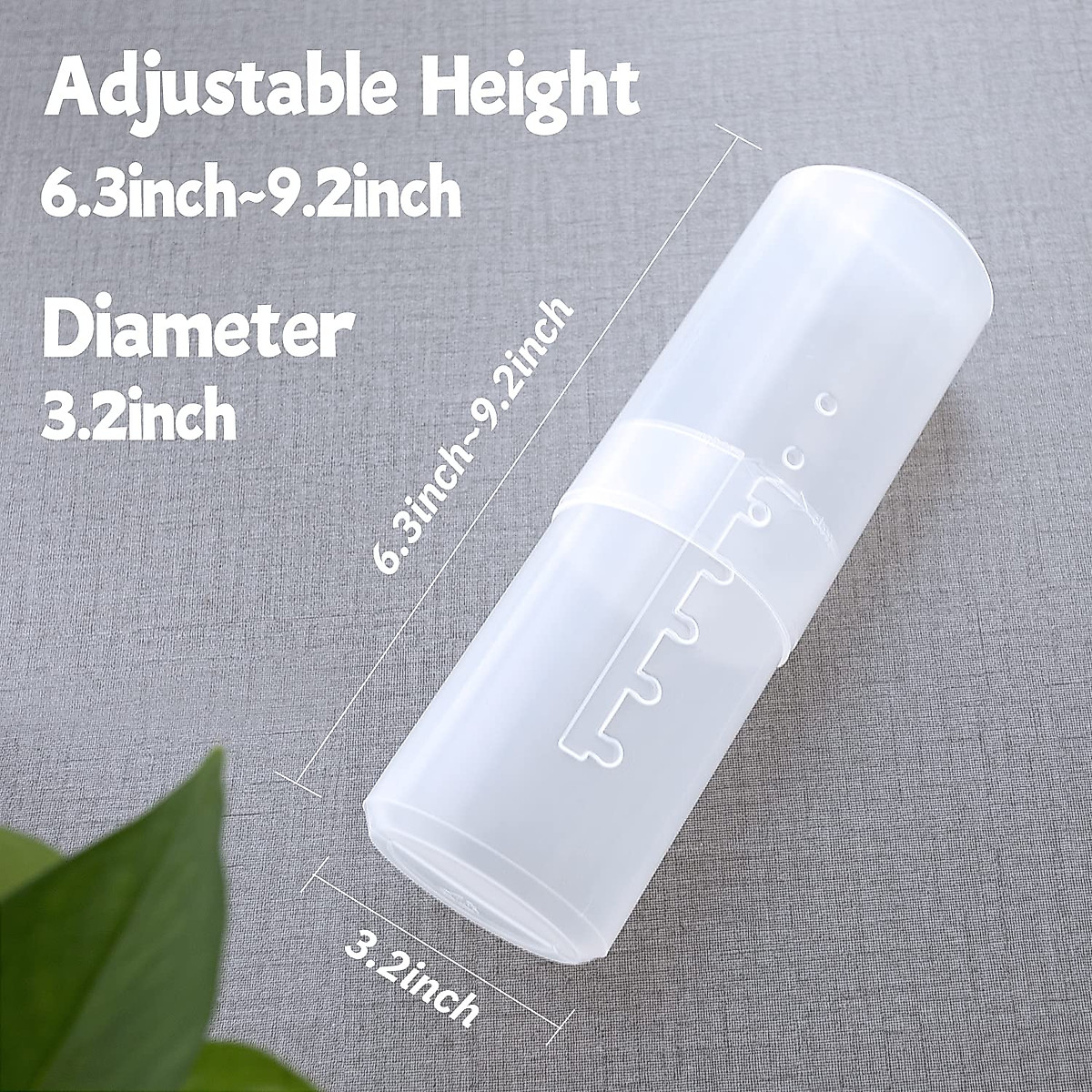 OCHEAL 2 Pack Transparent Plastic Makeup Brush Holders, Dual Use, Lightweight, Spacious