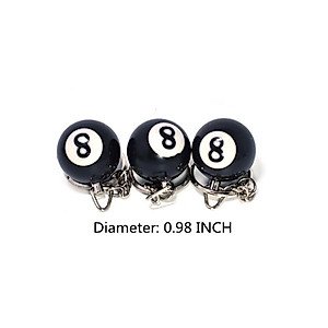 BeeSpring 8 Ball Keychain Creative Key Chain Diameter 0.98 In