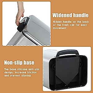 BLKMTY Trash Can 10 Gallon Kitchen Trash Can Dual Trash Can Pedal Recycle Trash Bin with Lid Inner Bucket Stainless Steel Garbage Can Rubbish Bin for Home Office Garbage Container 45L Trash Bin