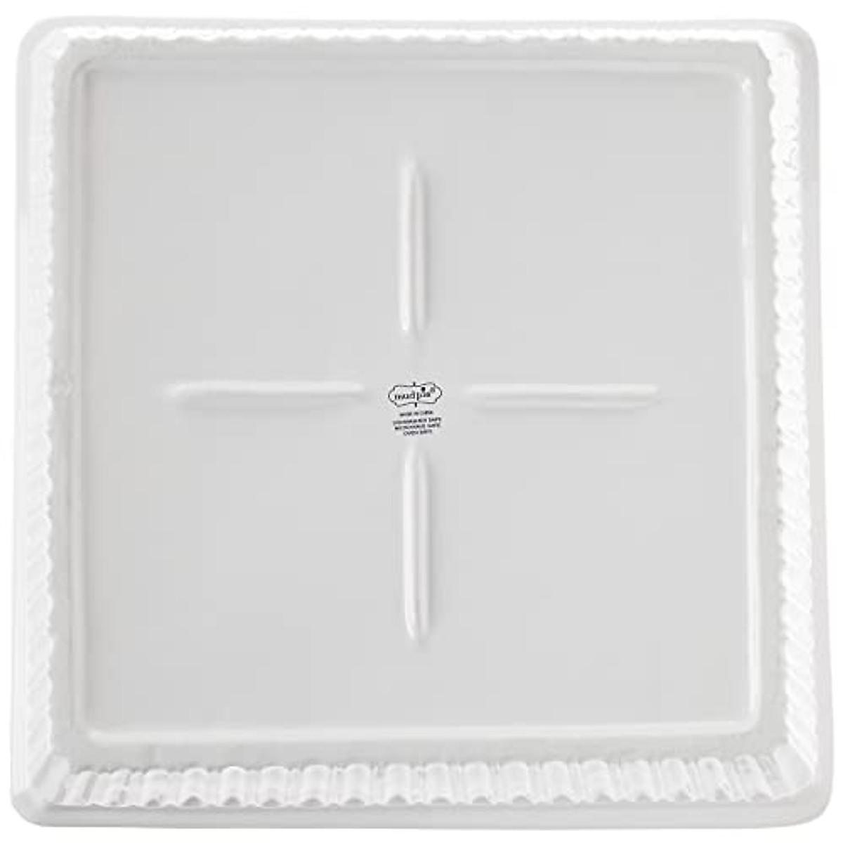 Mud Pie FUDGE SET, baker 2 1/2" x 10" x 10" | towel 26" x 16 1/2" | spatula 6"
