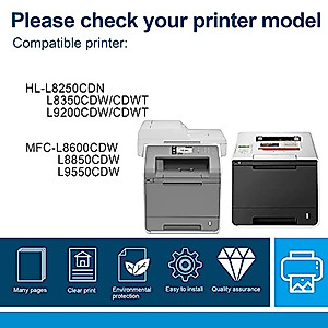 JUL 1-Pack Black DR-331CL DR331CL Drum Unit Compatible Replacement for Brother HL-L9200CDW/CDWT L8250CDN L8350CDW/CDWT MFC-L8600CDW L8850CDW L9550CDW Printer