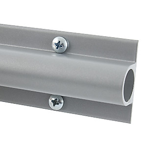 Easy Track RA1204-CH 12 Inch Easily Accessible Metal Sliding Wardrobe Closet Organizer Rod with Installation Hardware Included, Chrome