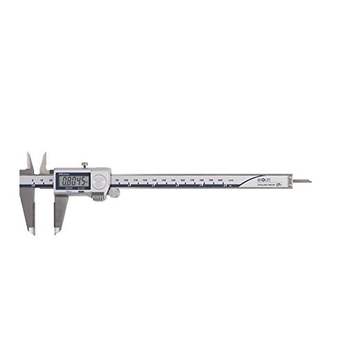 Mitutoyo 500-732-20, DIGIMATIC Caliper, 0-8", IP67, 0005" 0/01 mm No SPC, Carbide OD