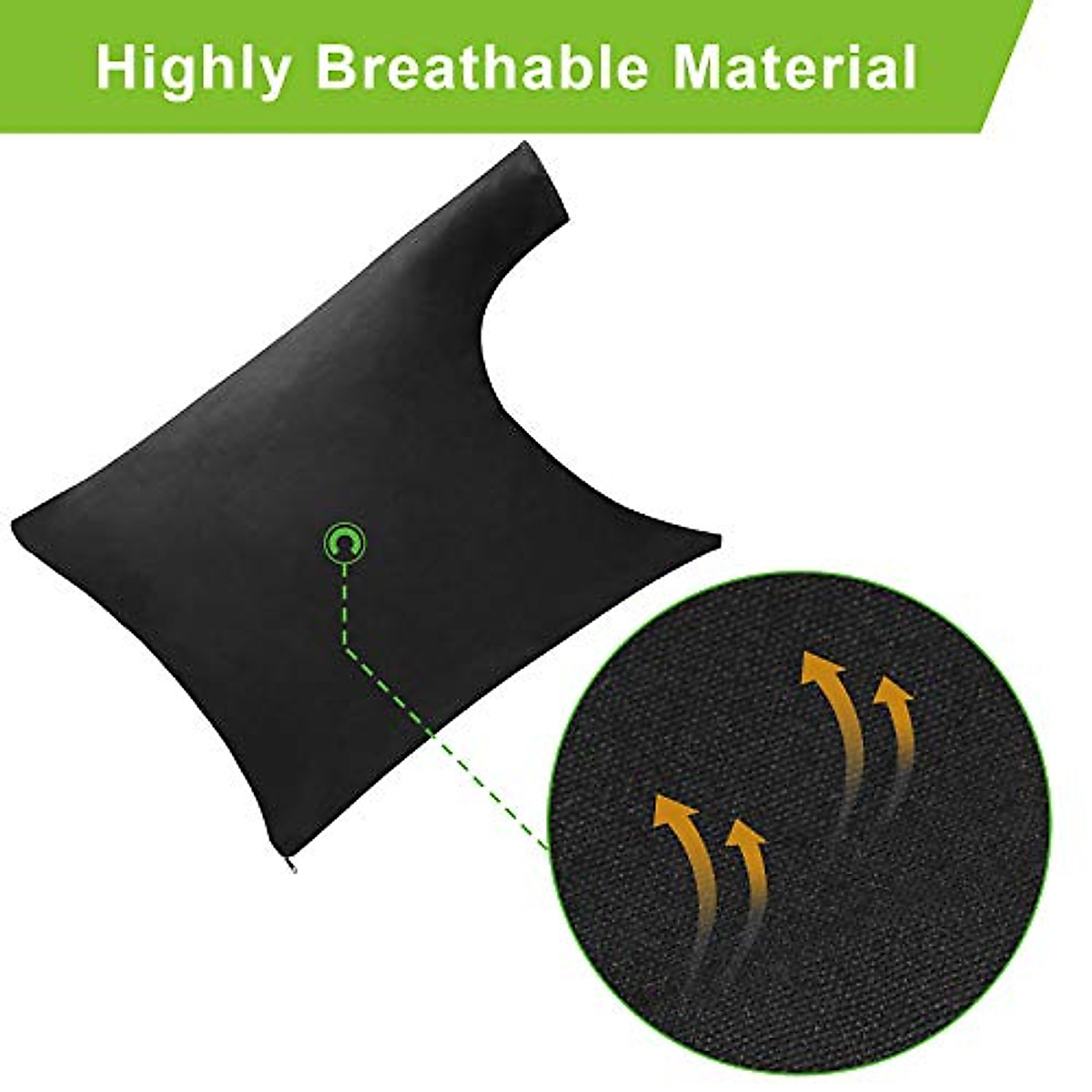 Luxiv Blower Leaf Bag 20 X 24 Inches, Black Leaf Blower Replacement Bag Leaf Blower Vacuum Bag with Zipper and Shoulder Strap (1, Black)