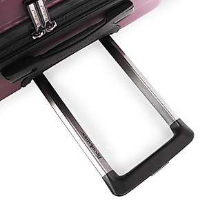Brookstone Luggage Nelson Spinner Suitcase, Plum, Carry-On
