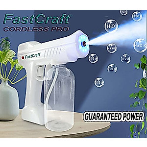 Atomizer Gun Sprayer Blue Light Nano Rechargeable Steam Fogger Gun for Office, School, Restaurant, Garden, Home - Steaming Sprayer Atomizer Gun