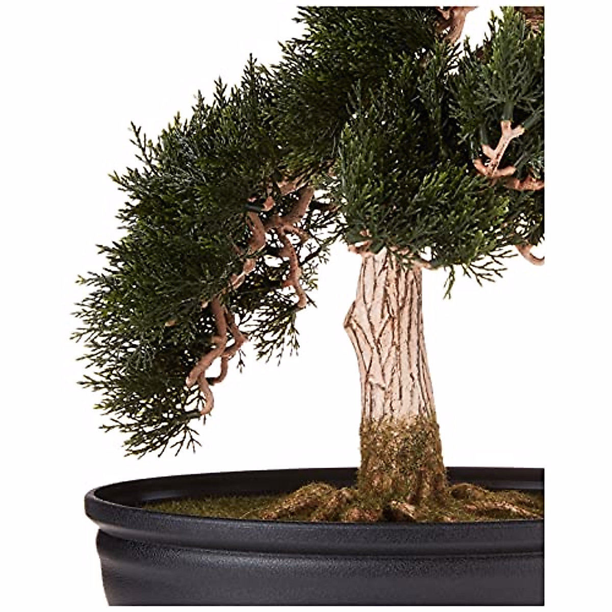 Nearly Natural 4106 16in. Cedar Bonsai Silk Plant,Green
