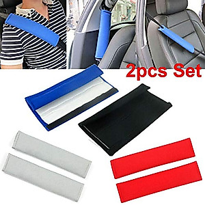 2 Pieces Car Seatbelt Pads for Children, Morechioce Universal Car Seat Belt Shoulder Strap Covers Adjustable Seat Belt Cover Pad Protective Seat Belt Cushion Car Seat Belt Protector, Blue