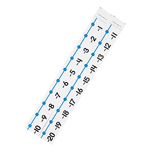 hand2mind -20 to 100 Integer Number Line for Classroom Wall, Math Borders Classroom Bulletin, Number Lines for Students, Teacher Supplies, Number Line with Negative Numbers, Math Posters (12 Sections)