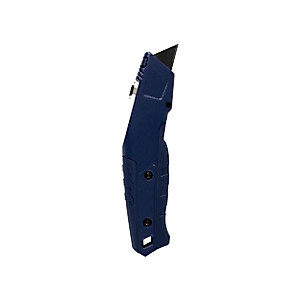 AccuTec Pro Safety L2 Auto Change Standard Utility Knife - Precision Engineered with Ergonomic Rubber Zinc Handle and Automatic Blade Reload - ASAL-L2ZI