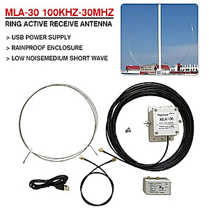 MLA-30 Loop Antenna Active Receiving Antenna 100kHz - 30MHz for Short Wave Radio