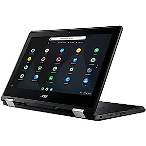 Acer Spin 11 2-in-1 Convertible 11.6" HD Touchscreen WLED-Backlit Chromebook, Intel Celeron N3350 Processor, 4GB Memory, 32GB eMMC, Bluetooth, WiFi, Webcam, Google Chrome OS, Obsidian Black