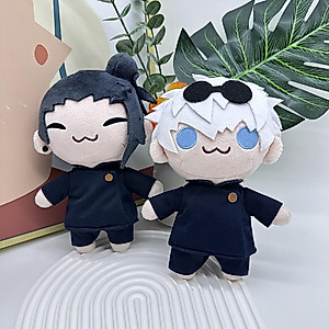 Lzrong Anime Geto Suguru Plush Doll Figures,Cute Cartoon Soft Stuffed Throw Hug Pillow Cushion Home Decoration Collectible Gift for Fans 21cm/8.26 inch