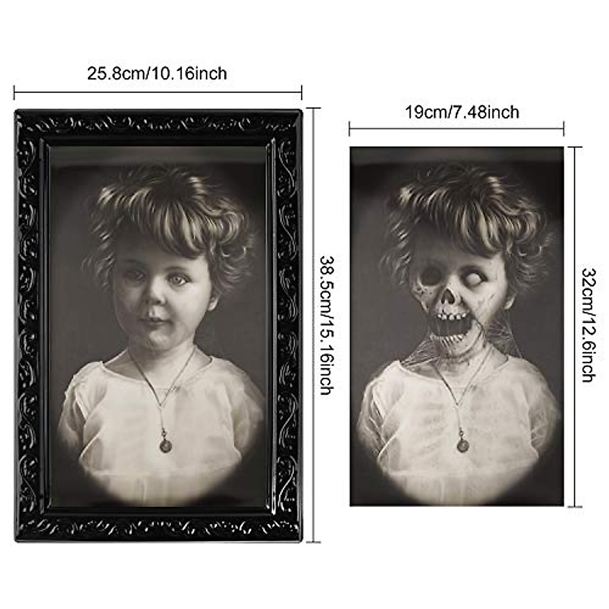 Halloween Horror Portraits 6 Pack - Spooky Photo Frames for Festive Decor
