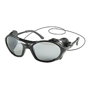 Black Tactical Sunglasses With Wind Guard (Glacier Glasses)