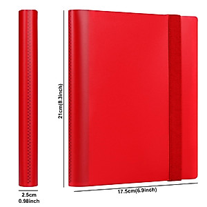GEAoffice 4 Pocket Card Binder - 2 x 2 Trading Card Collection Album Folder - 160 Side Loading Pocket Binder for TCG, MTG, Sports&Game Cards - Gifts for Card Collector Girls (Red)