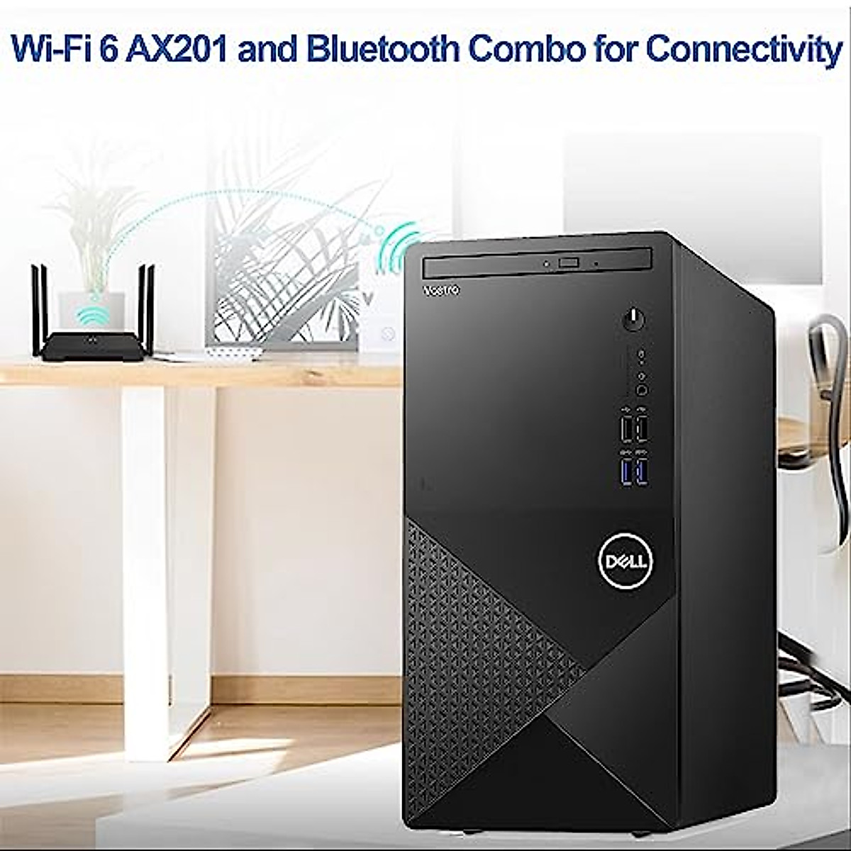 Dell Vostro 3910 Business Desktop Computer, 12th Gen Intel 4-Core Processor(Up to 4.3Ghz), 16GB DDR4 RAM, 1TB NVMe SSD, WiFi 6, DVD-RW, Display Port, HDMI, SD Card Reader, Windows 11 Pro
