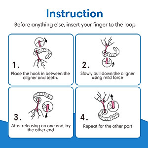 OrthoKey Clear Aligner Removal Tool for Teeth — Grabber Remover Tool for Invisible Removable Braces & Retainers — Fits Into a Dental Carrying or Aligner Case Cleaner — Small Size, Pink and Black