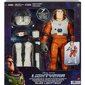 Mattel Disney and Pixar Lightyear Buzz Lightyear Action Figure & Accessories, Space Ranger Gear XL-01 Set, 11.6-inch & 14 Posable Joints