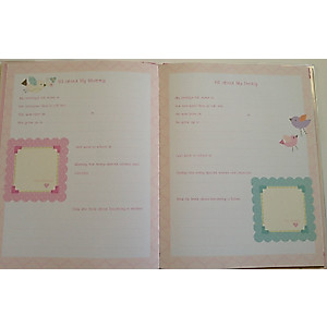 Baby's First Memory Book "Look Whoo's Adorable" Pink W/flowers, Owls, & Bird