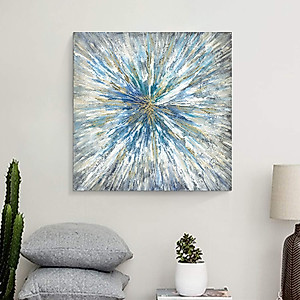 TAR TAR STUDIO Canvas Wall Art Abstract Paintings: Modern Artwork Hand Painted Painting for Office (24''W x 24''H, Multiple Sizes)