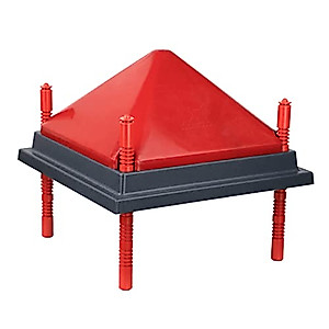 RentACoop Chick Brooder Heating Plate and Anti-Roost Cone Set - Brooder Heating Plate Warms Up to 15 Chicks - Chick Heater with 25 Adjustable Heights and 15 Watts - Safer Than Heat Lamps - 10" x 10"