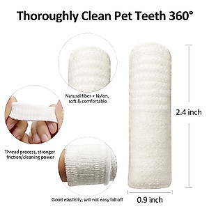 Dog Toothbrush Cat Toothbrush Fingers Toothbrushs for Dog Cat 8 Pack Dog Tooth Brushing Kit Teeth Cleaning, Suitable for Small Pets, Cat and Dog Dental Care, 1 Set for 2 Fingers, Includes 4 Sets