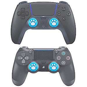9CDeer Performance Joystick Analog Stick Thumb Grips Set of 6 Compatible with PS5, PS4, Xbox Series X/S Xbox One, Switch Pro Controller Blue st