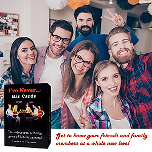 I've Never...? Bar Cards - Hilarious Truth or Dare Game for Parties, Vacations, and Game Nights, Perfect for Friends and Adults | 2+ Players | Ages 17+