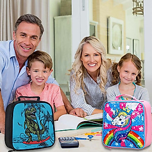 Dinosaur Lunch Box for Boys, Kids Insulated Lunch Bag, Toddler Lunchbox