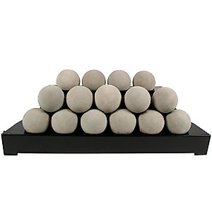 Rasmussen Alterna Vent Free FireBalls Burner Kit (AFB30-NA-AFB30-SE-B-N), 30-Inch, Remote Ready Safety Pilot, Natural Gas, Smooth FireBalls/15 Pieces/Natural