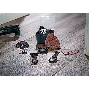 Bosch Home and Garden 2609256F49 Bosch Universal Project Set 12 Pieces Mix & Match PMF 250 CES Small Accessory Box, Black